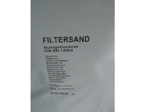 Кварцевый песок для фильтров 25 кг, Filtersand Quarzwerke, Австрия